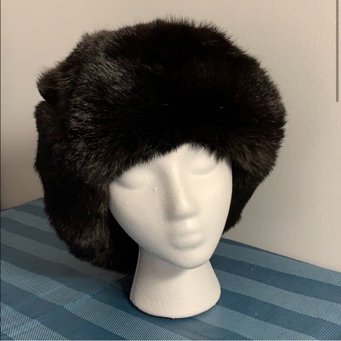 Japanese Brand Mink Ushanka Black Hat | Grailed