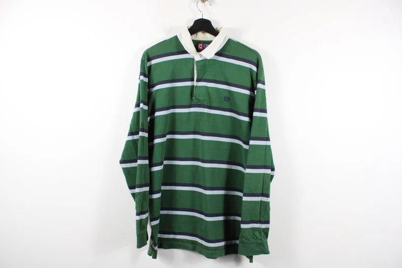 Vintage Chaps Rugby Shirt / Vintage Polo Neck Top / 90s Hip Hop | Grailed