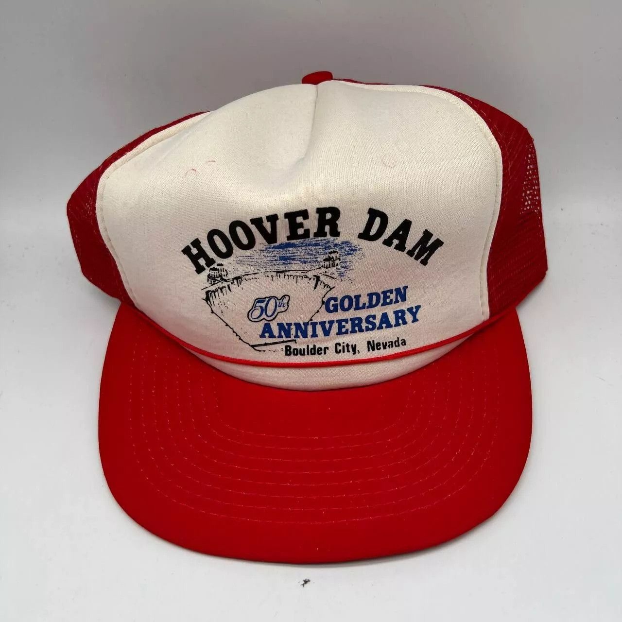 Vintage Hoover Dam 50th Golden Anniversary Trucker Hat Snapback Cap ...