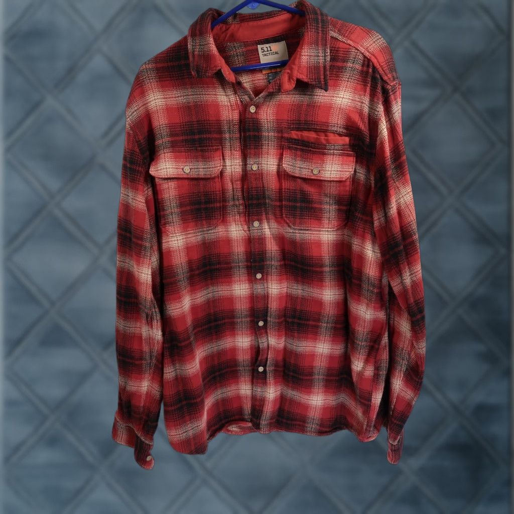 Vintage 5.11 Tactical Button-Up Long Sleeve Shirt Jacket Plaid ...