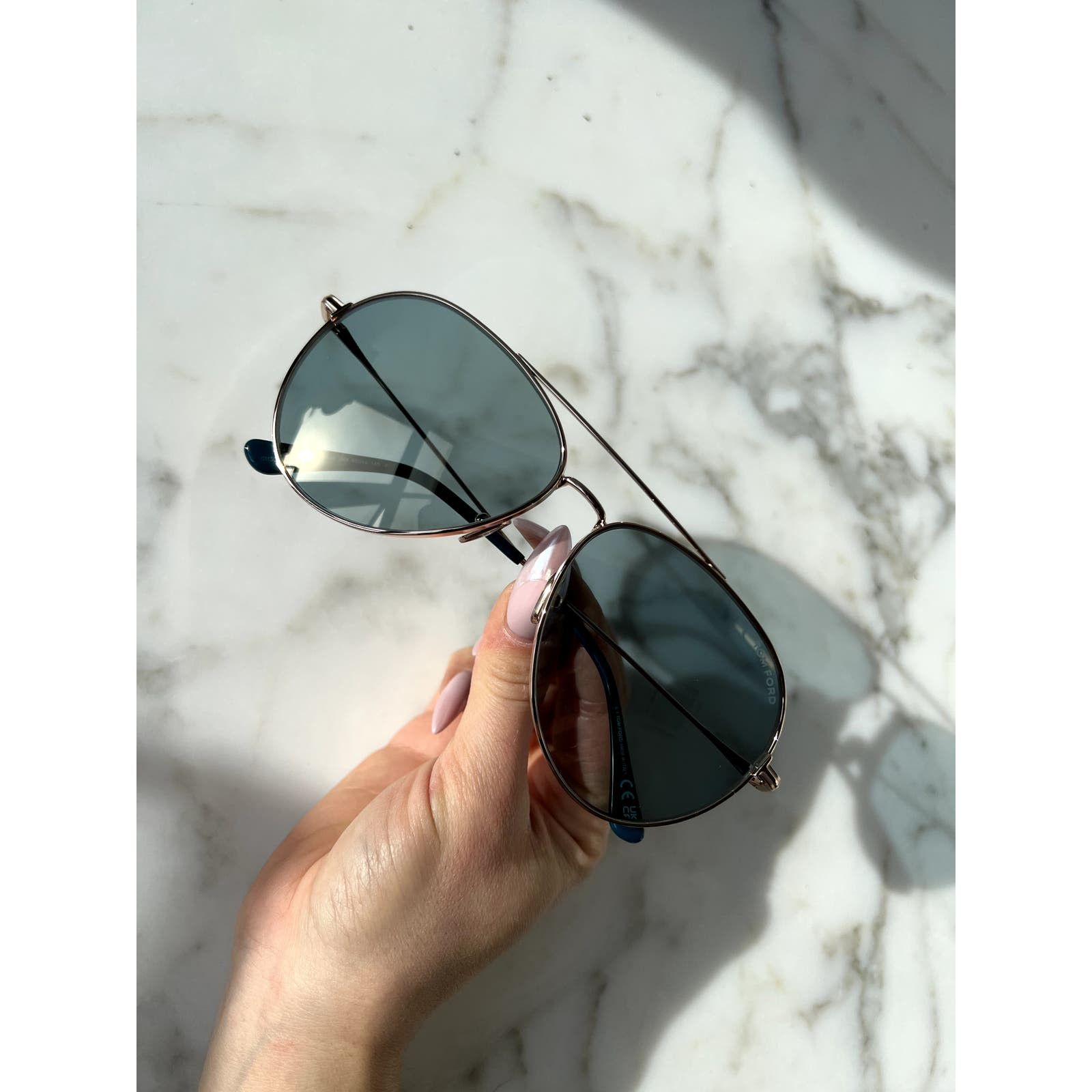 Tom Ford NEW Tom Ford TF0996 Dashel Gold Blue Aviator Sunglasses | Grailed
