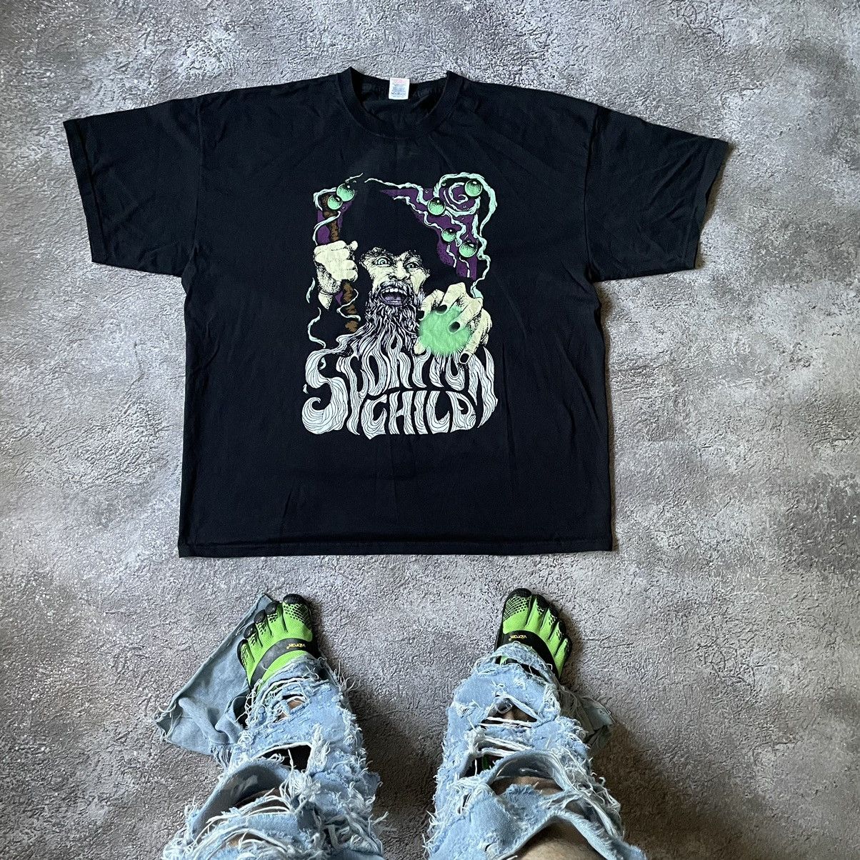 Band Tees × Streetwear × Vintage Vintage Y2K DEVIL CREEPY FACE ABSTRACT ...