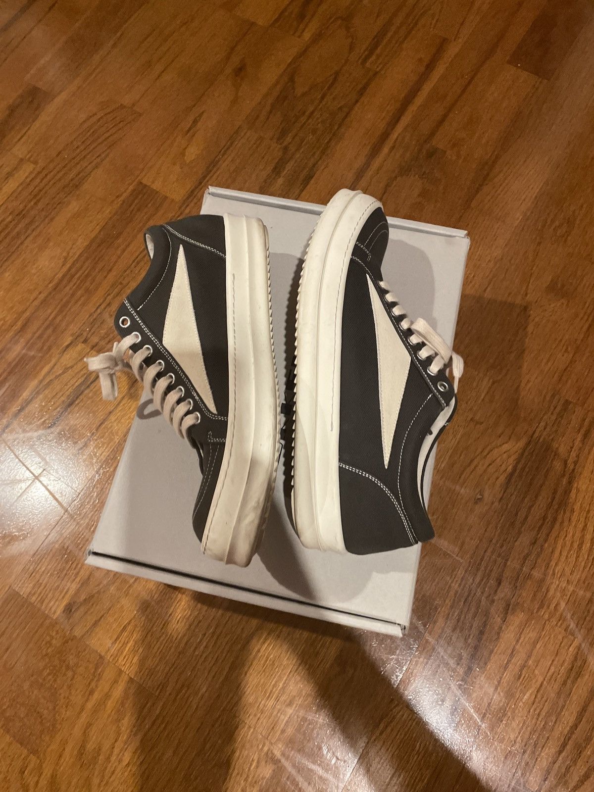 Rick Owens × Rick Owens Drkshdw Dust DRKSHDW Canvas Vans | Grailed