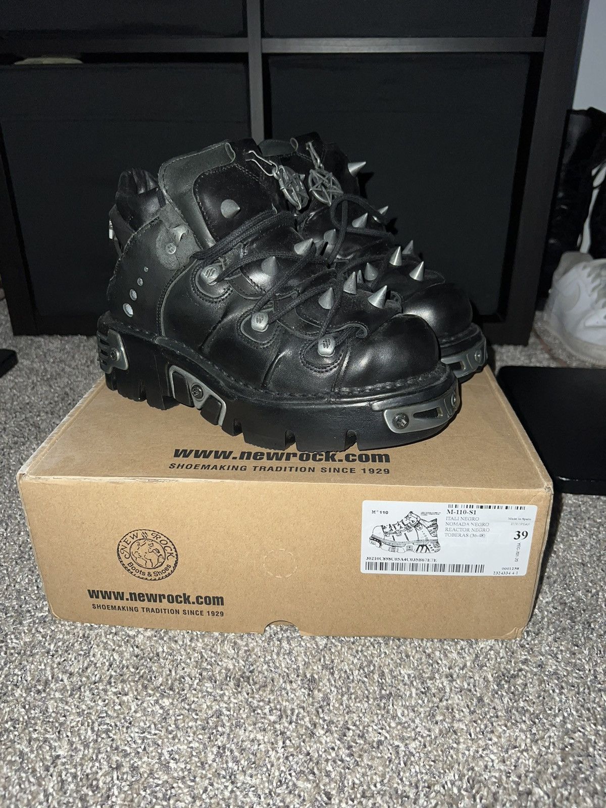 New Rock New Rock Reactor 110-S1 Spikes Boots Shoes Goth Platform 39 ...