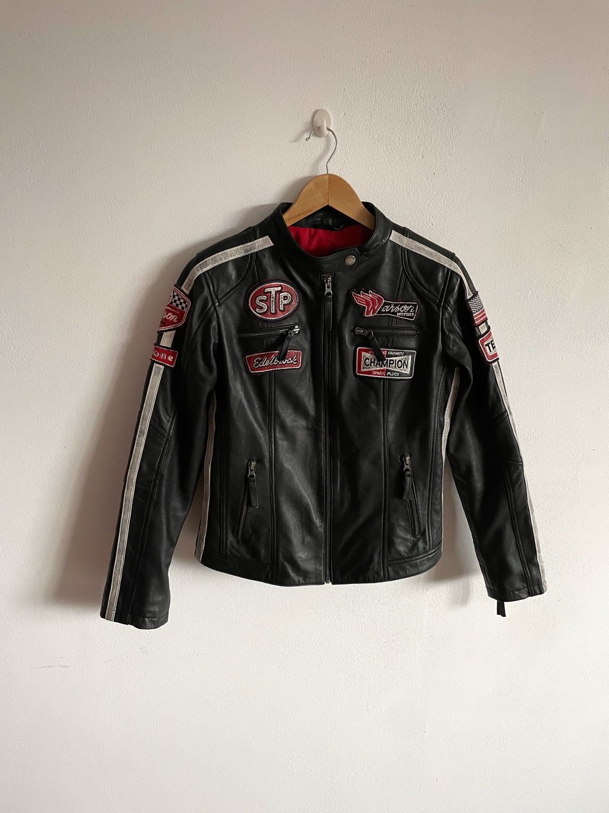 Vintage Vintage Warson Motors Daytona Leather Racing Jacket Texaco ...