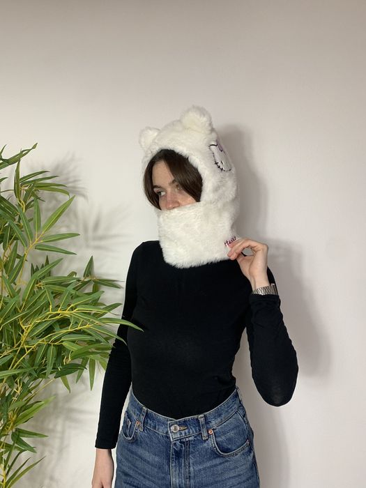 Vintage VINTAGE HELLO KITTY FLUFFY BALACLAVA HAT | Grailed