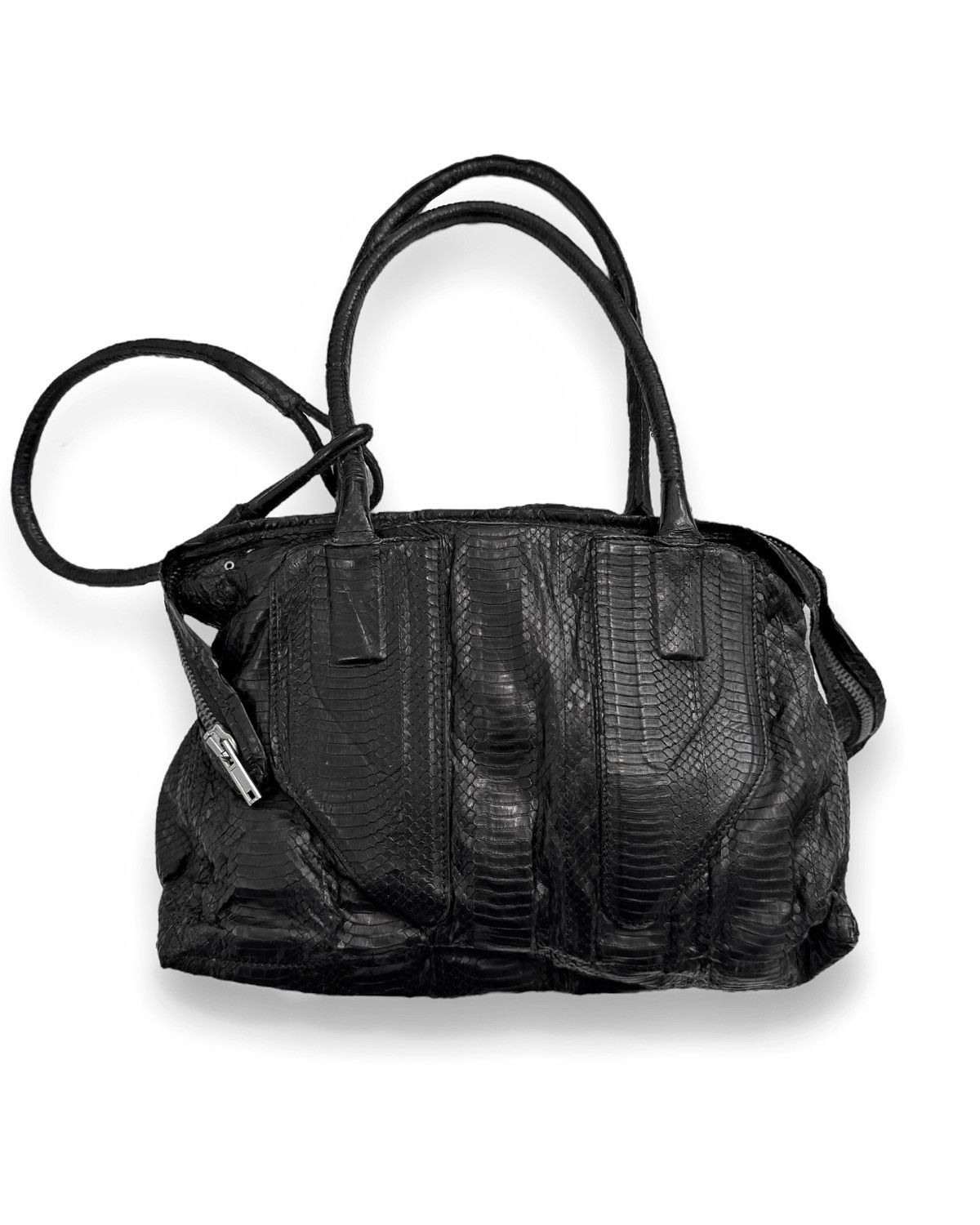 Rick Owens Python Snakeskin Black Bag | Grailed