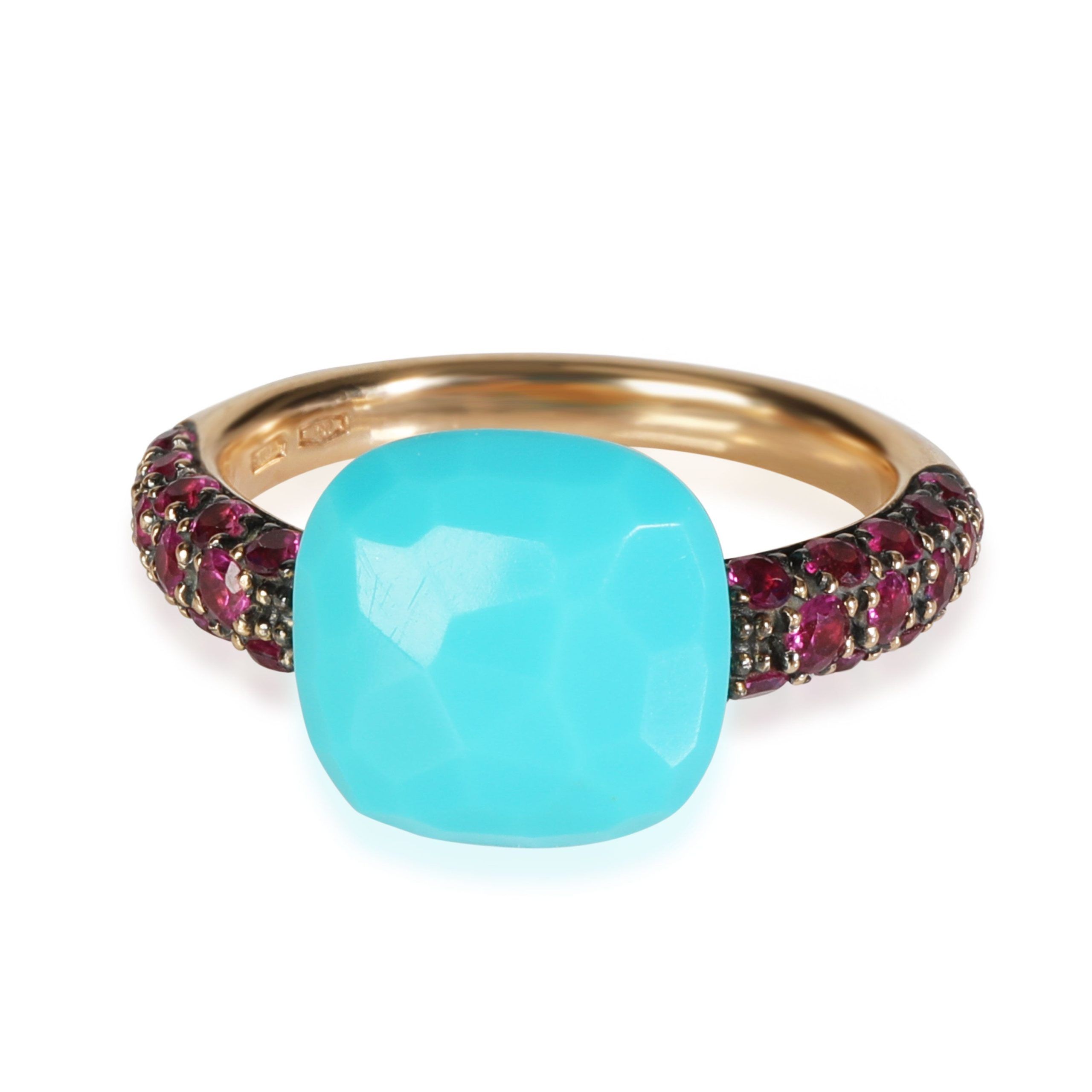 Tiffany & Co. Pomellato Capri Ring with Turquoise and Rubies in 18k Yellow Gold | Grailed