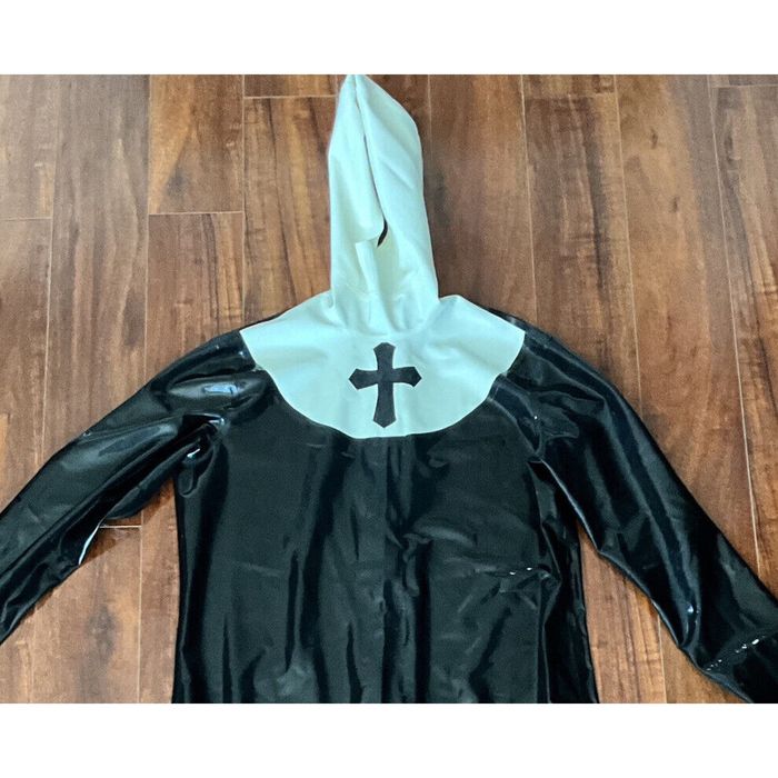 Handmade Latex Sissy Nun TV Dress Outfit Nurse Cosplay Uniform XL XXL ...