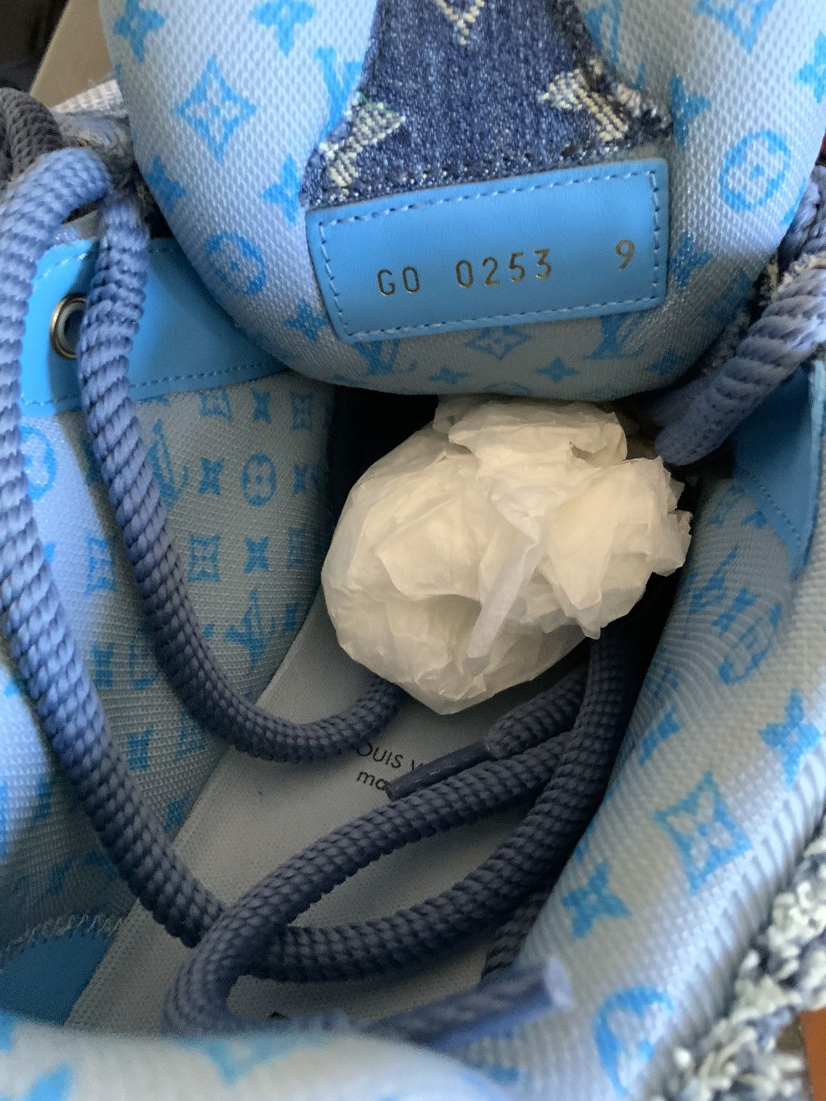 Louis Vuitton Louis Vuitton Skate Trainer Blue Swarovski Monogram | Grailed