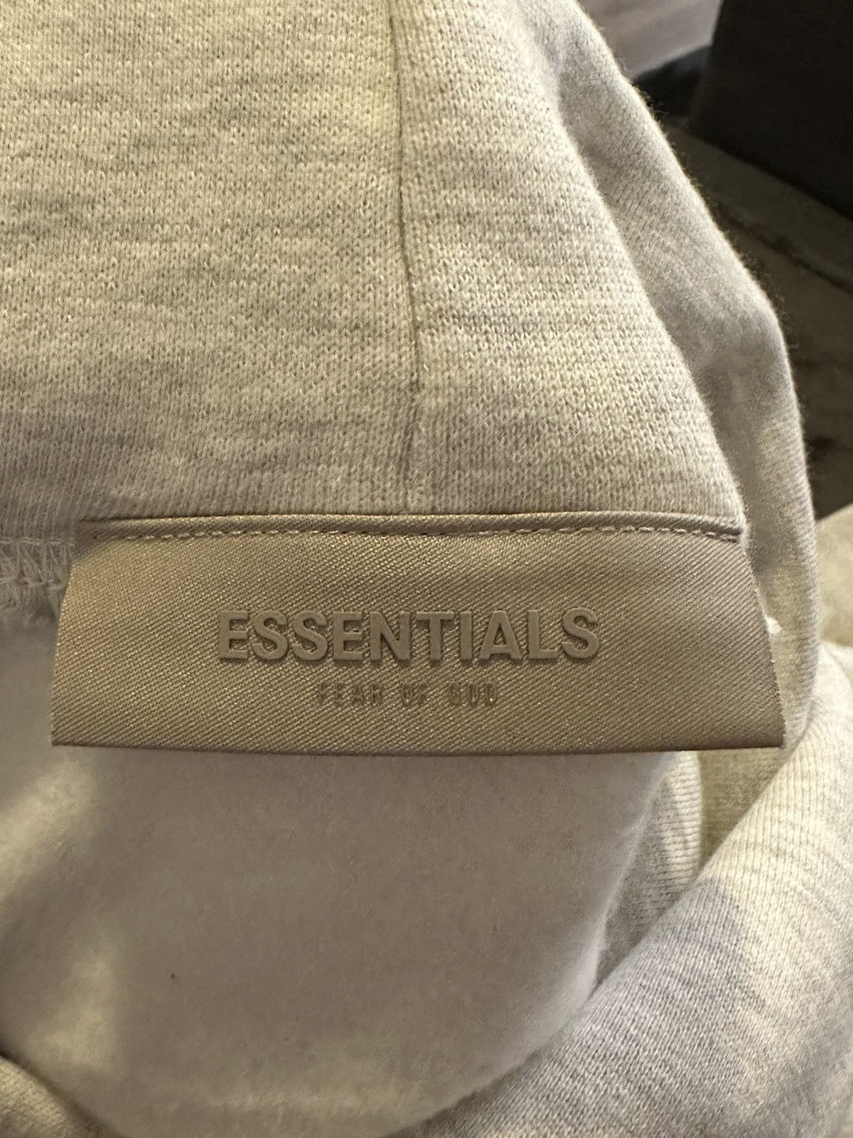 Pacsun Fear of God Essentials Hoodie Fw22 Light Oatmeal | Grailed