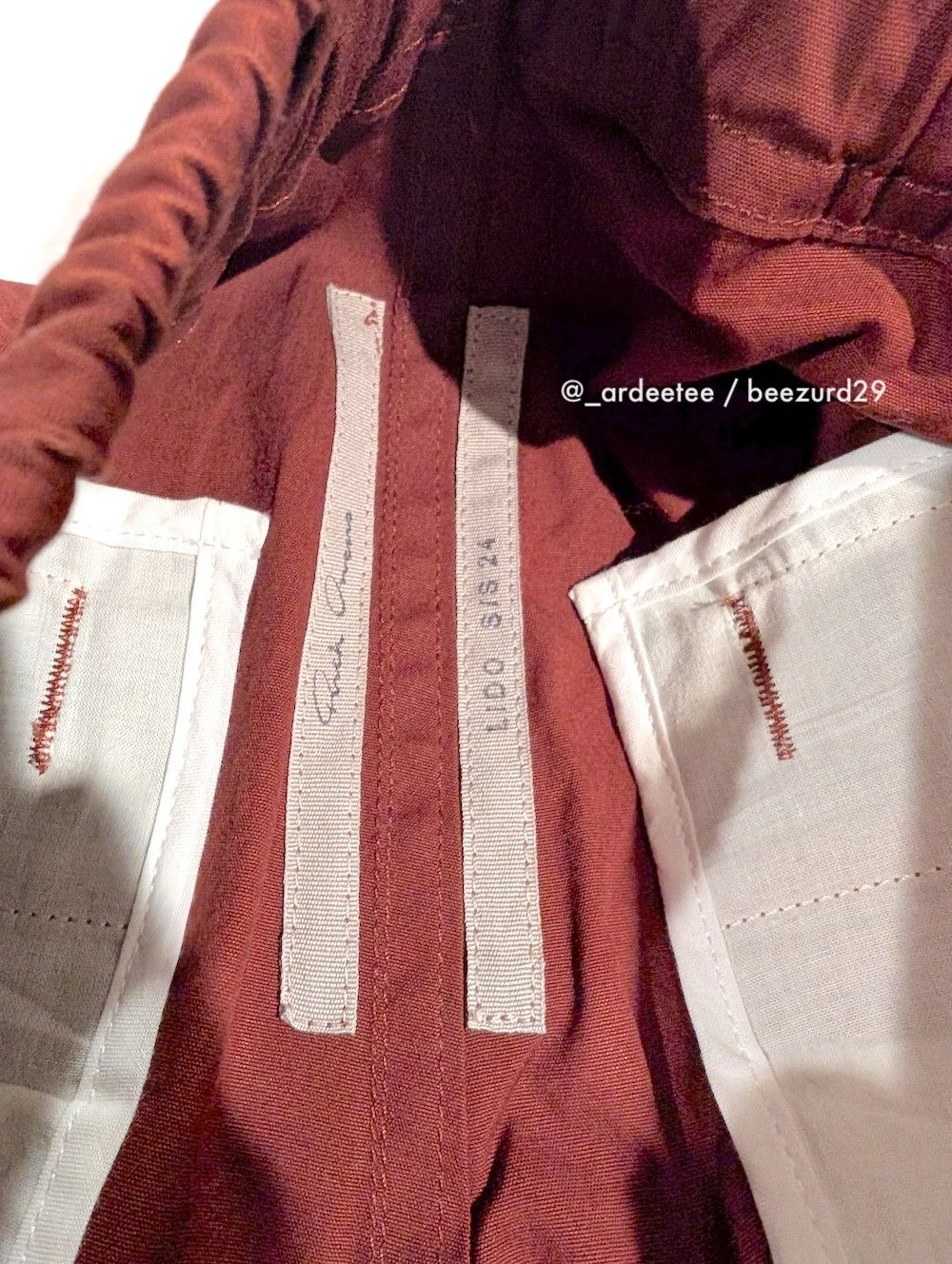 Rick Owens *NEW* SAMPLE HENNA DOUBLE CARGO BELAS SS24 | Grailed
