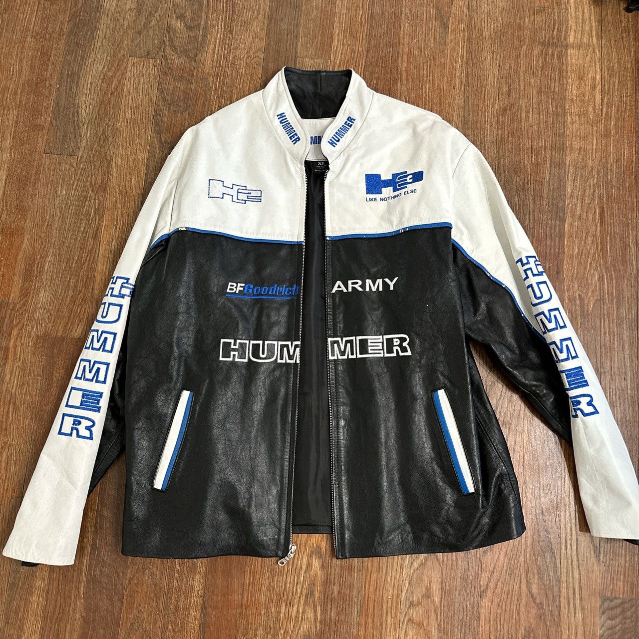 Leather Jacket × Racing × Vintage Vintage leather Hummer jacket | Grailed