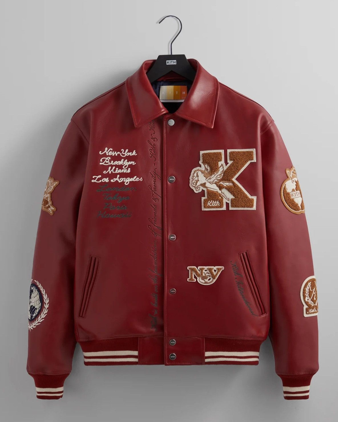Kith Kith Leather Coaches Jacket | Grailed