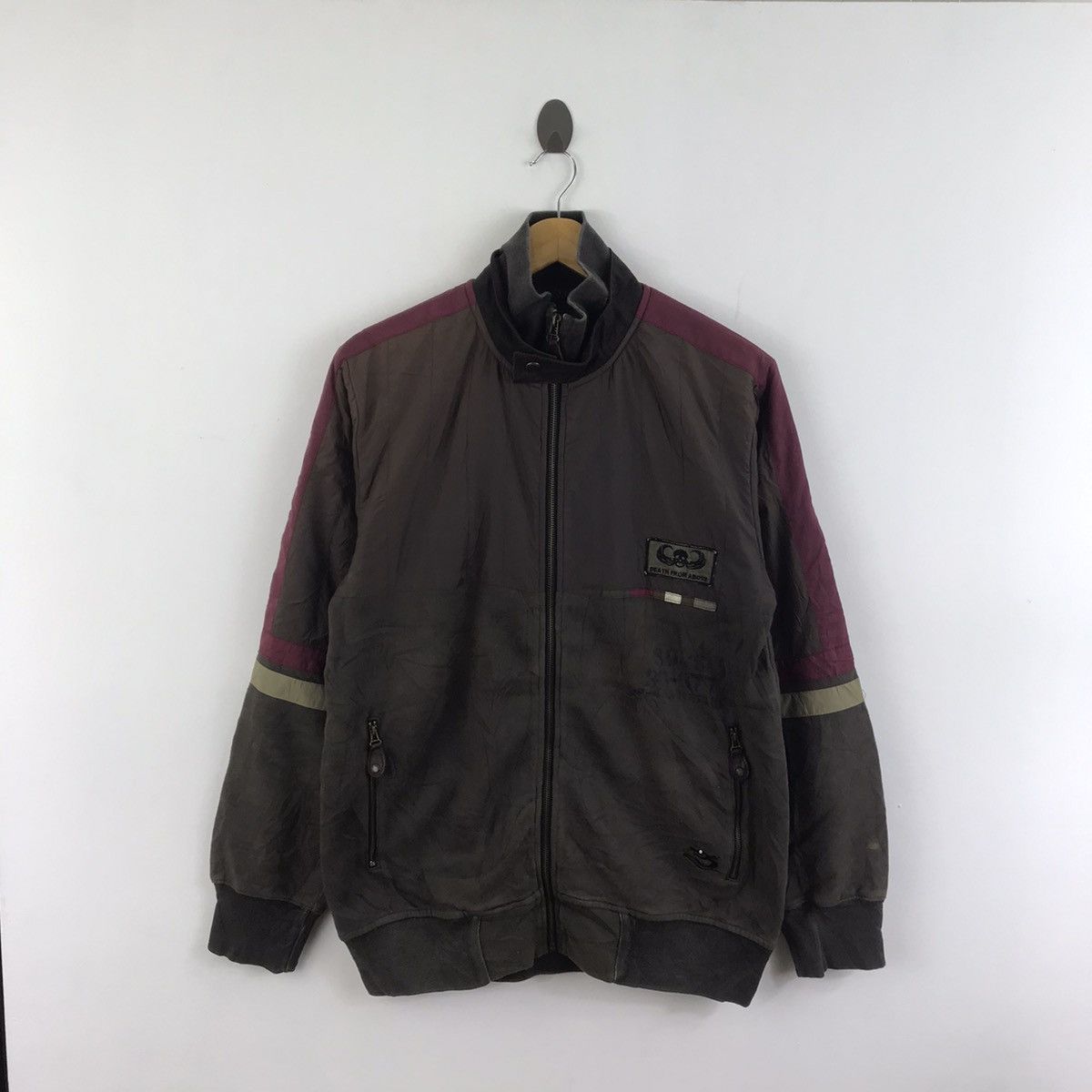 Vintage DEATH FROM ABOVE Air Force Army Embroidered Logo Full Zipper ...