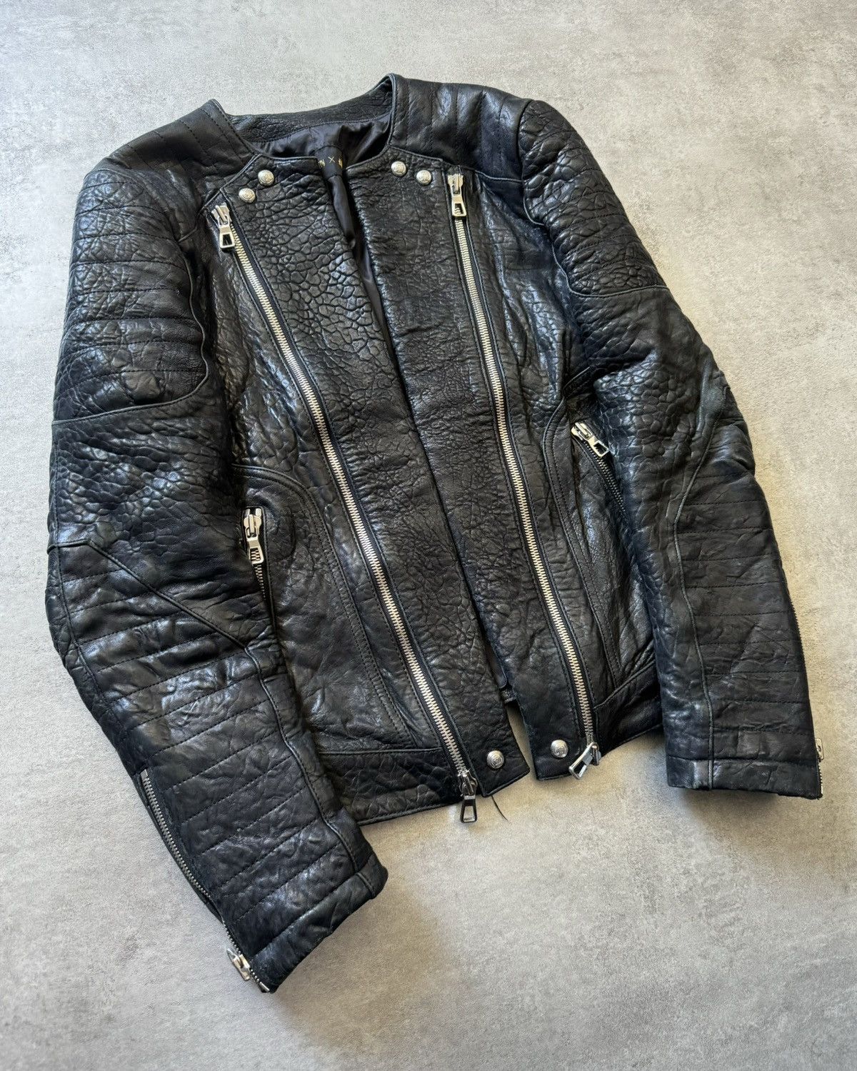 Balmain AW2015 Balmain x H&M Pure Biker Leather Jacket | Grailed
