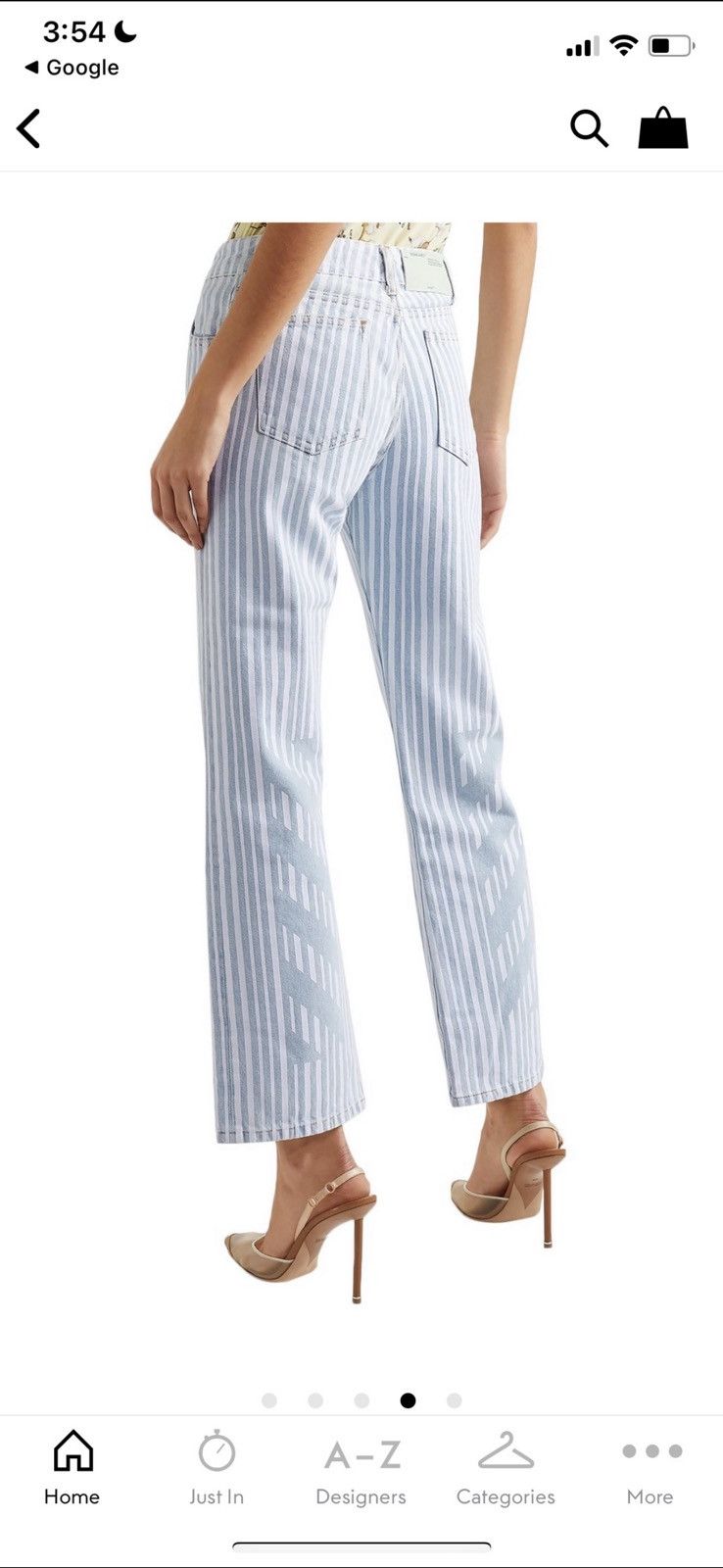 Off-White Off-white striped jeans with receipt | Grailed