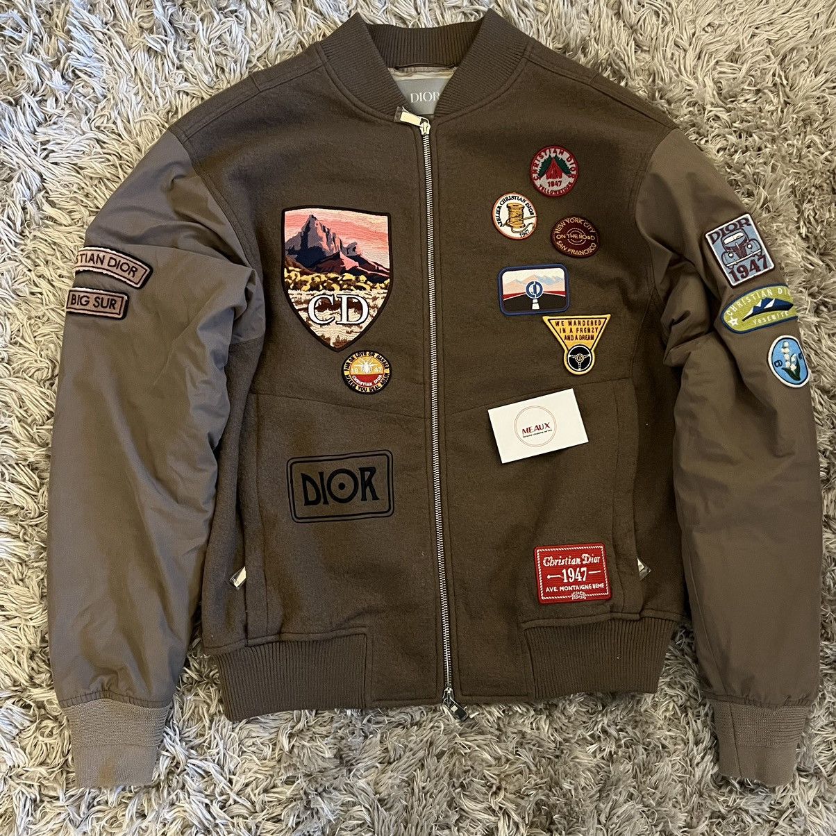 Dior Christian Dior patch jacket brown lany wool 48 oblique | Grailed