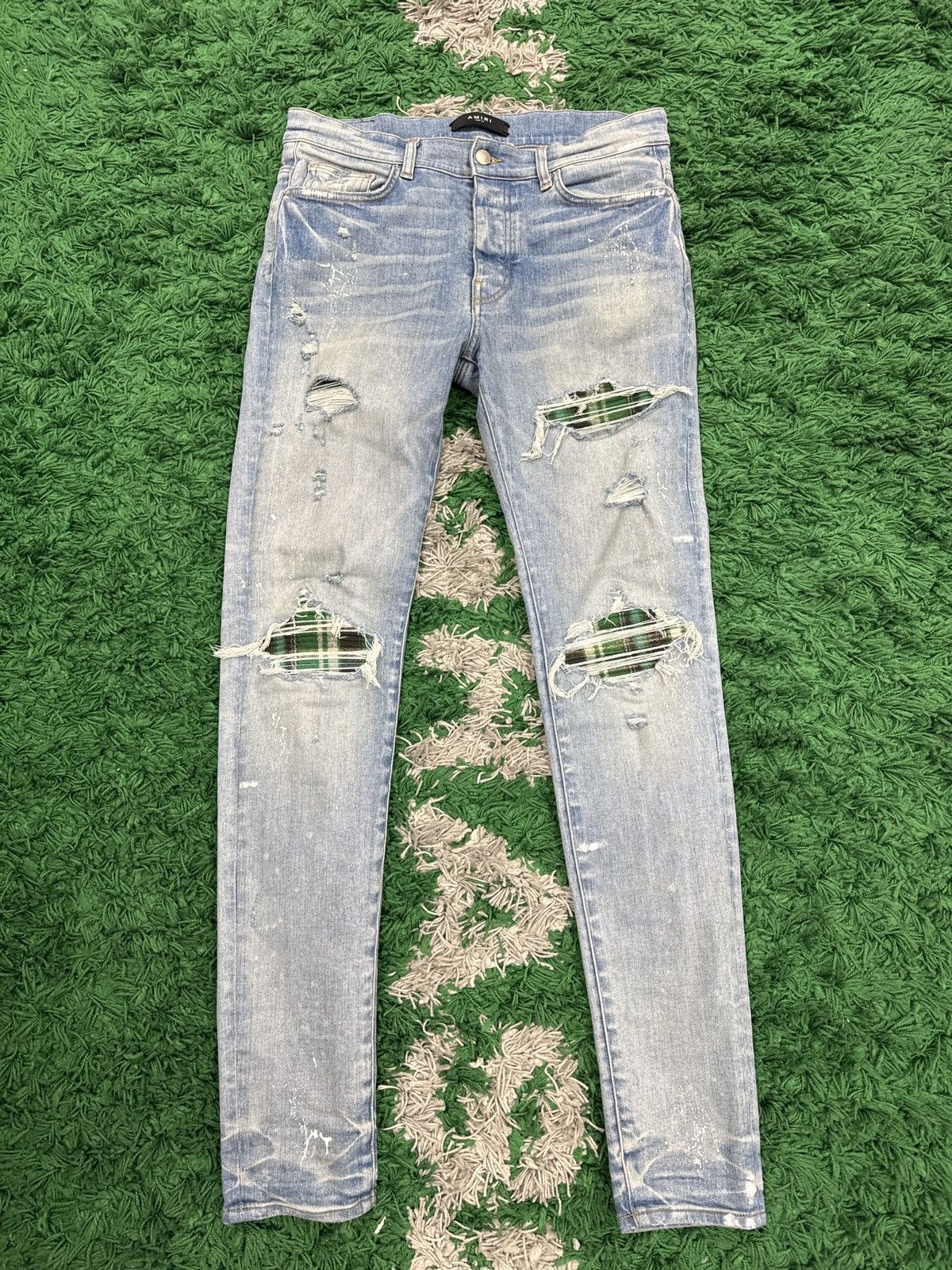 Amiri Amiri green patch | Grailed