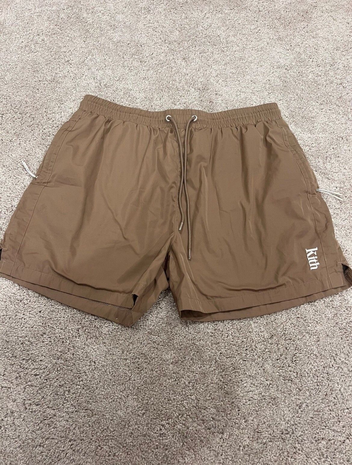 Designer × Kith × Streetwear *RARE* Kith Nylon Shorts Brown | Grailed