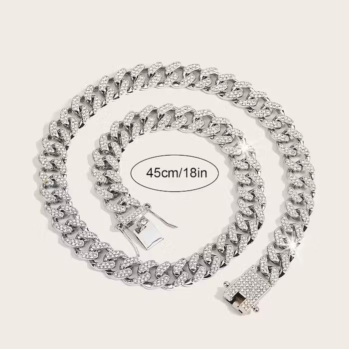 Cuban Link Chain 13 Mm Rhinestone Cuban Chain Necklace | Grailed