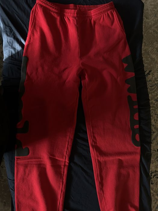 Spider Worldwide Sp5der RED BELUGA SWEATPANTS | Grailed