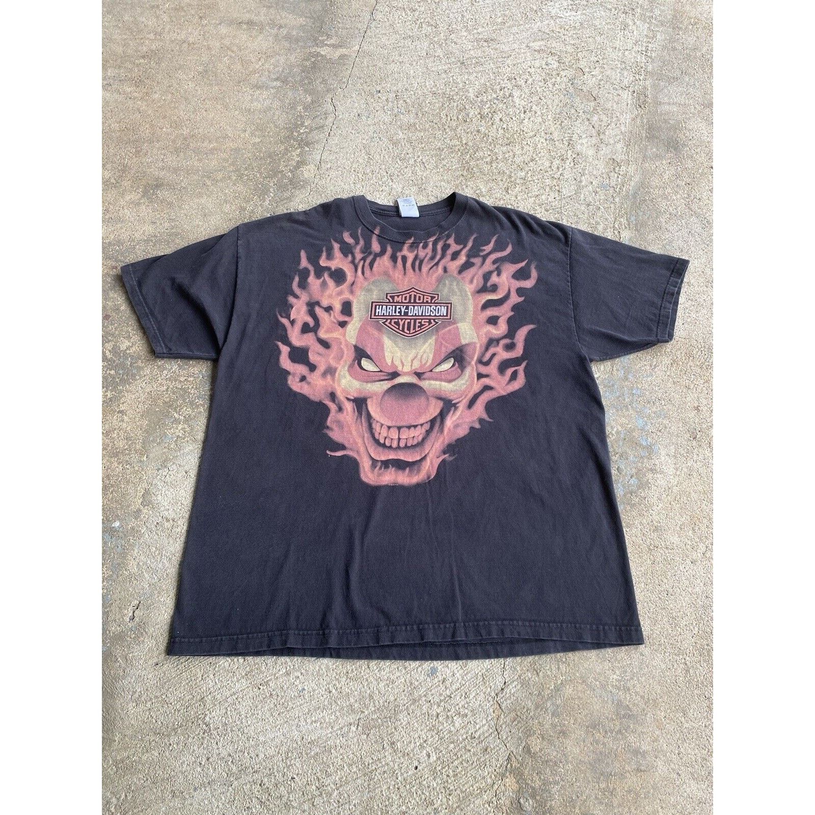 Harley Davidson Vintage Y2K Harley Davidson Clown Double Sided Shirt ...