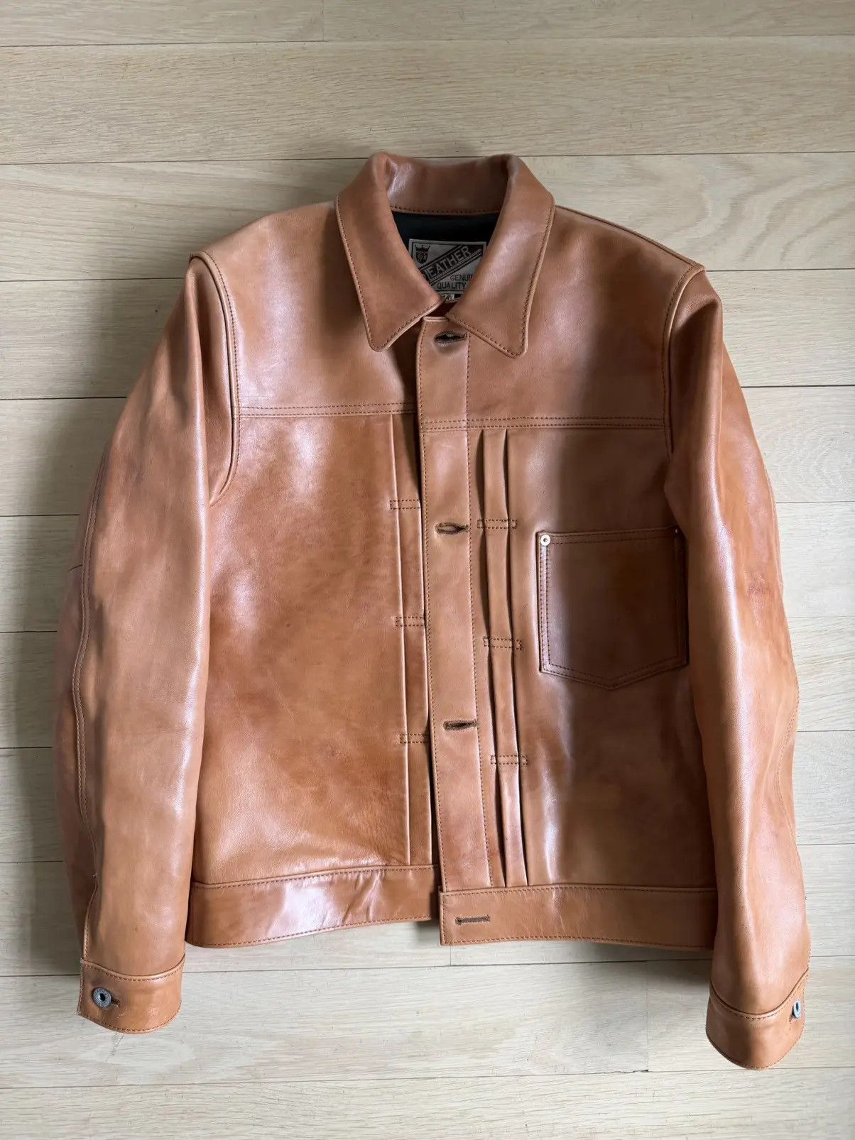 Y'2 Leather Y’2 Kakishibu Persimmon Tanned Horsehide Type 1 38/S | Grailed