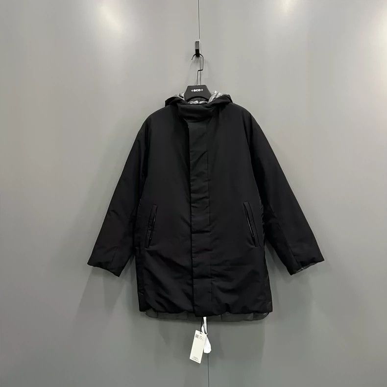 Prada Prada Black and silver hooded double-sided down jacket 2502 | Grailed