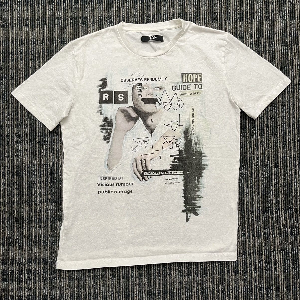 Raf Simons RARE Large Trippy Obscure Raf Simmons RAF Graphic T-Shirt ...