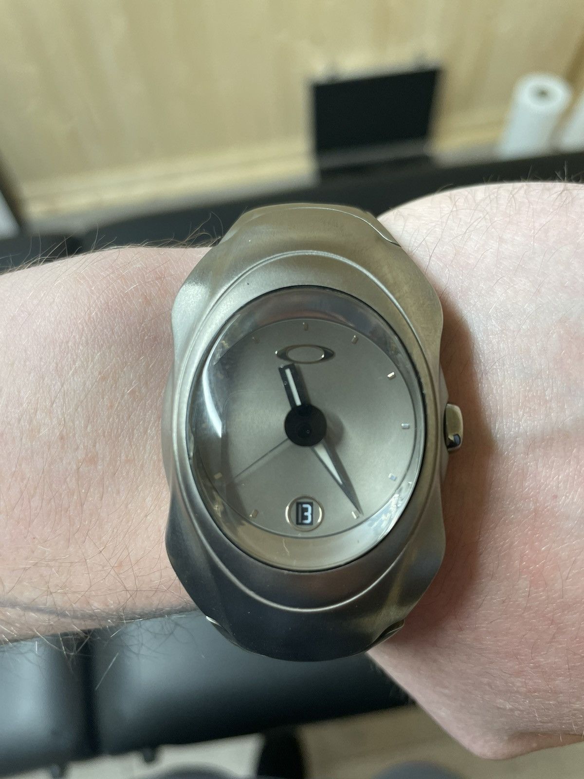 Oakley Rare Silver Titanium Oakley Time Bomb Watch | Grailed