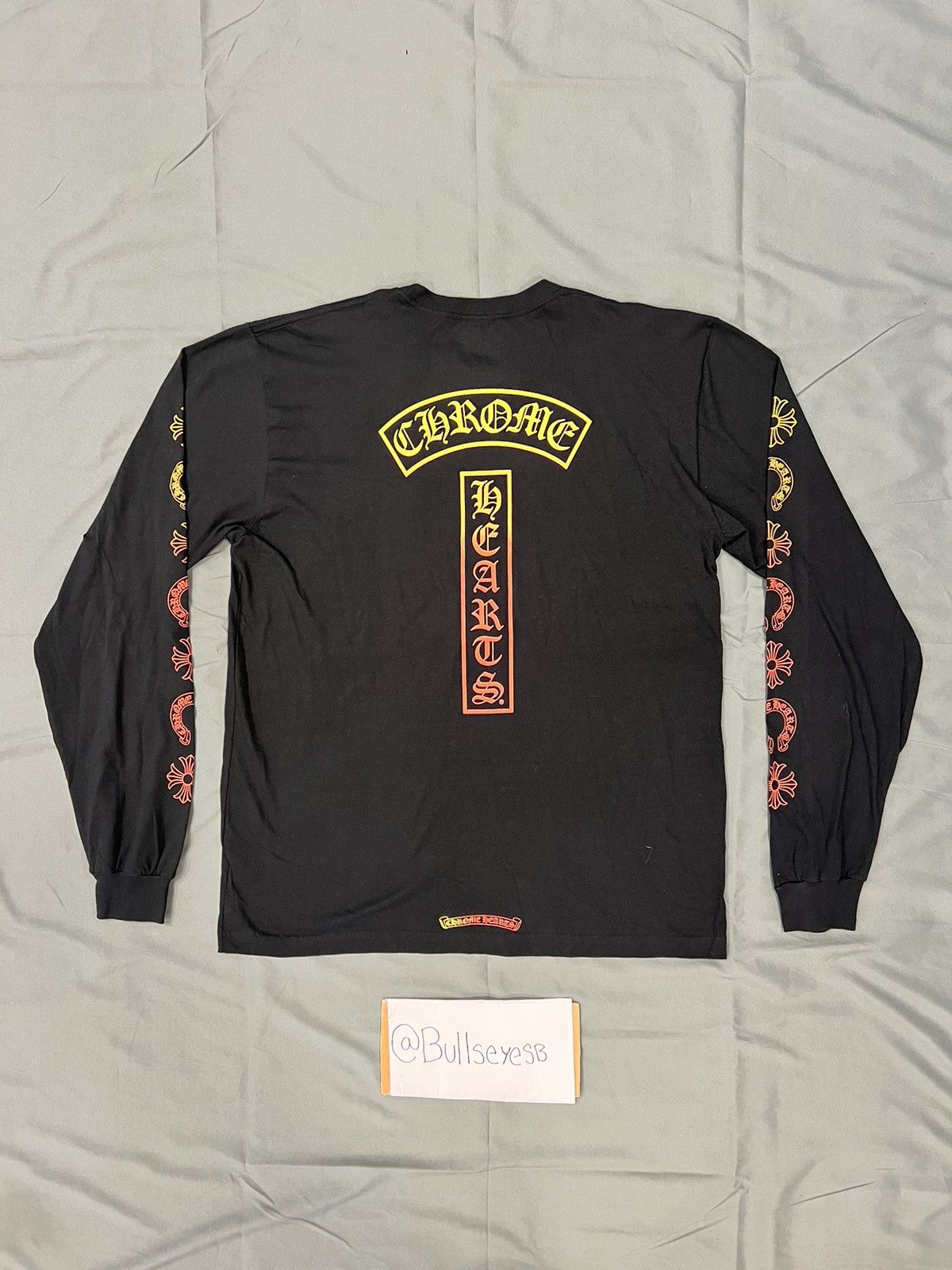 Chrome Hearts Chrome Hearts Gradient T-Bar Black Longsleeve T-Shirt ...