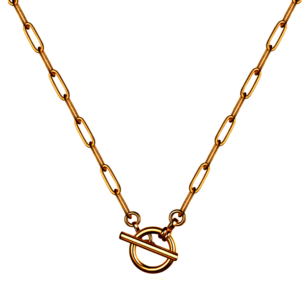 Designer × Kurt Cobain × Vintage Vintage Punk Paperclip Chain Gold ...