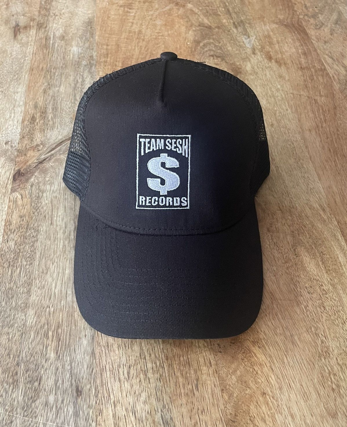 TeamSESH TEAM SESH RECORDS hat goth money drain black kray | Grailed