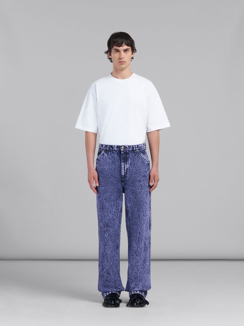 Marni oc11z0525 Marble Dyed Denim Jeans in Blue | Grailed