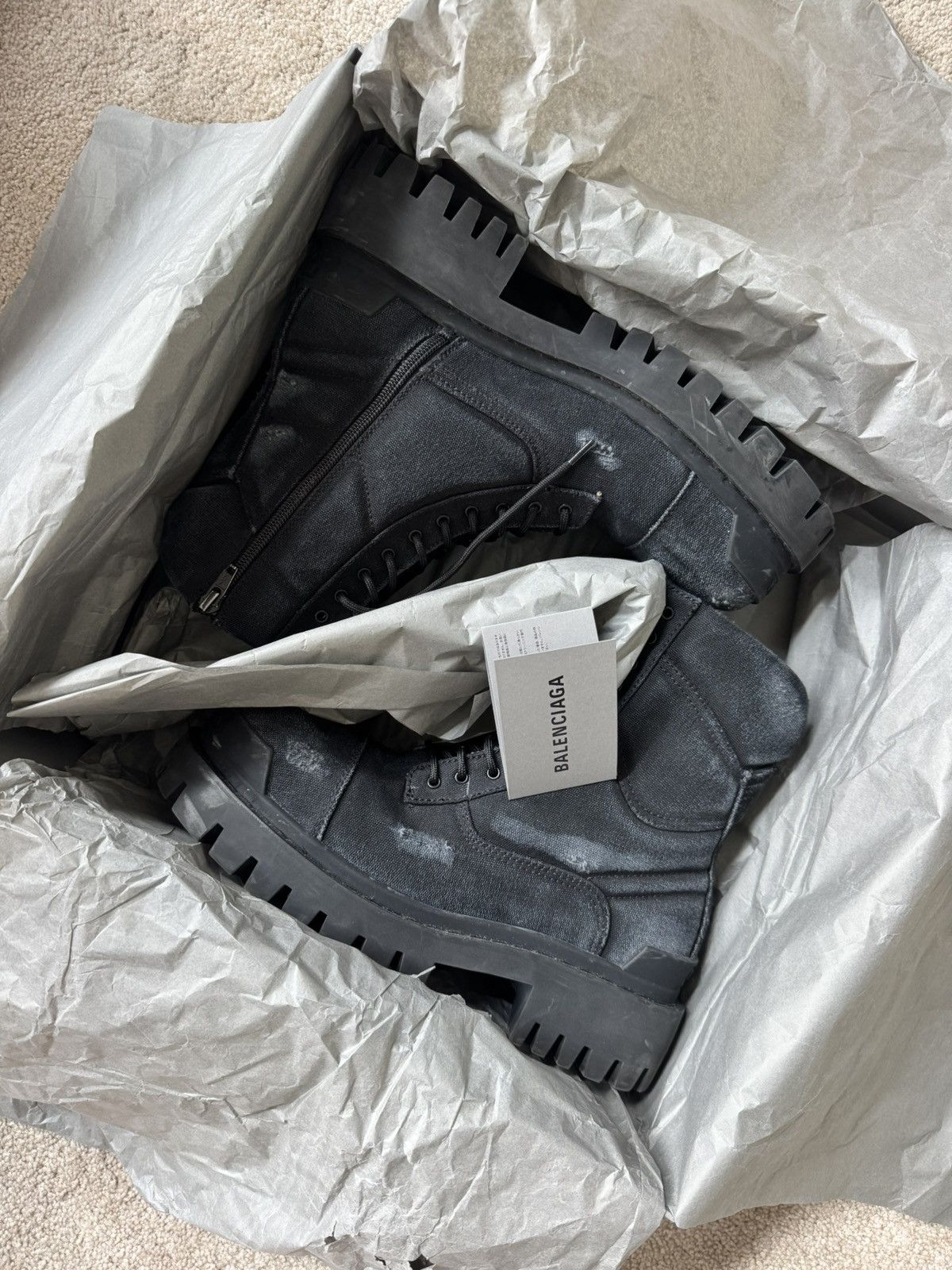 Balenciaga Balenciaga distressed strike boot | Grailed