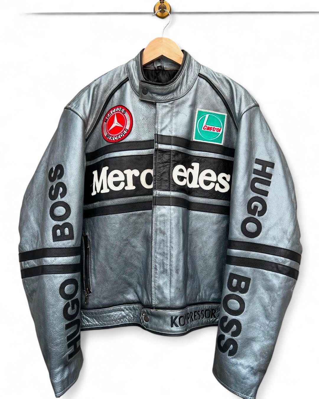 Leather Jacket × Mercedes Benz × Streetwear Mercedes motorcycle Racing ...