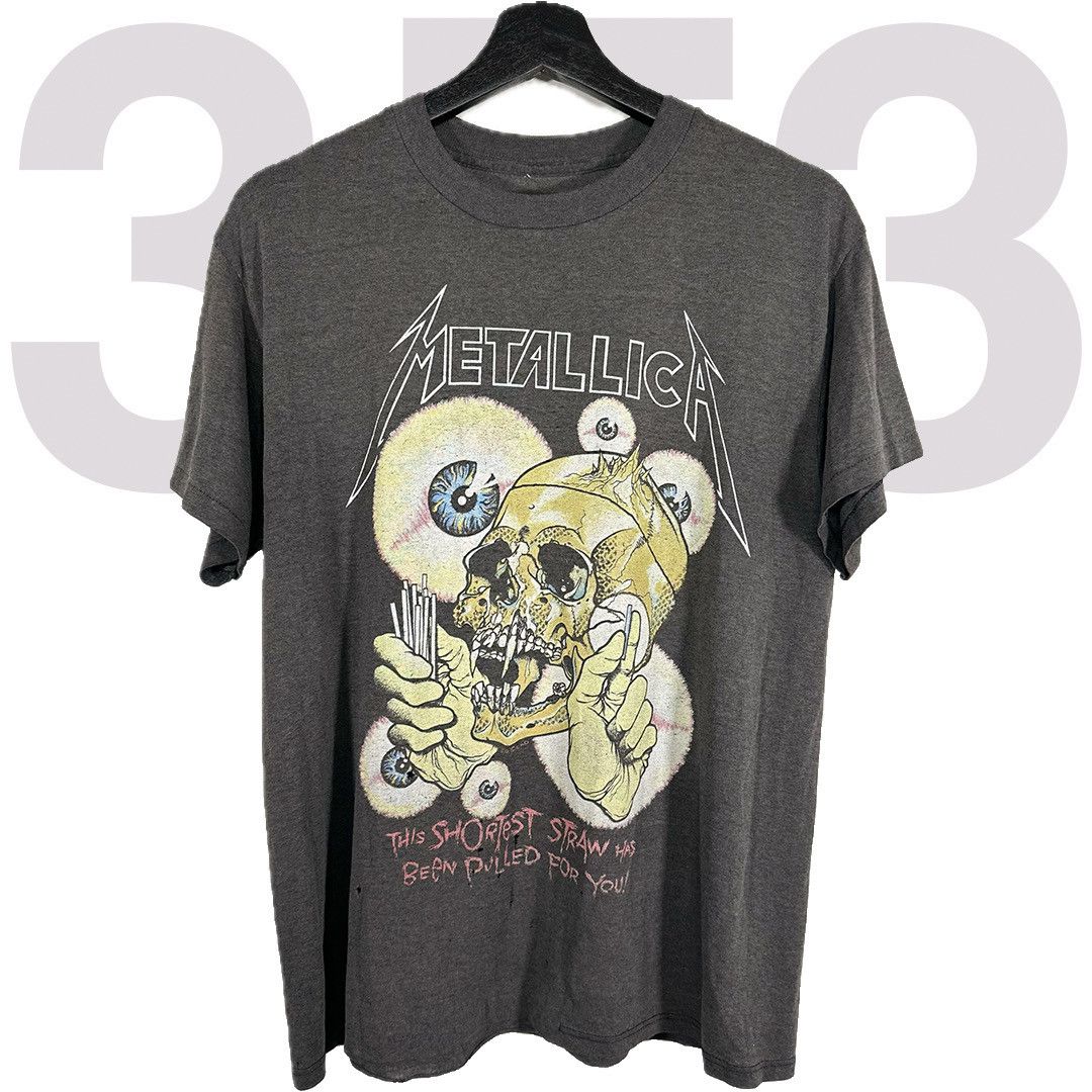 Band Tees × Metallica × Vintage VINTAGE 1988 METALLICA SHORTEST STRAW ...