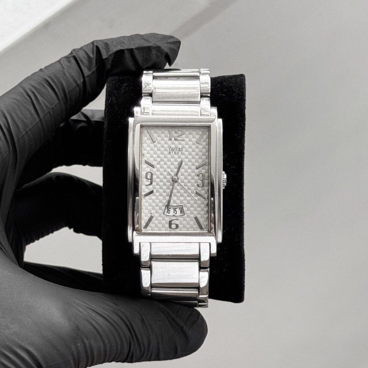 Guess × Vintage × Watch Vintage Watch 2000s Gues tank Stainless Steel ...