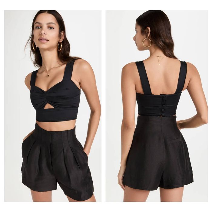 AJE Aje Recurrence Cotton Poplin Bustier Top (AU/4, US/0) | Grailed