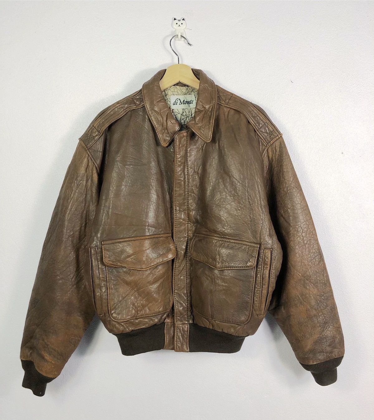Italian Designers × Leather Jacket × Vintage Rare Vintage Di Monte ...
