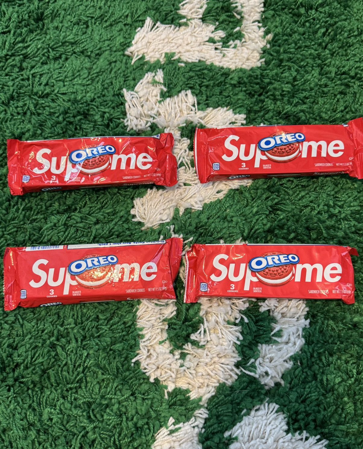 Supreme New Supreme Box Logo x Oreo 4 Packs 12 Cookies DONT EAT | Grailed