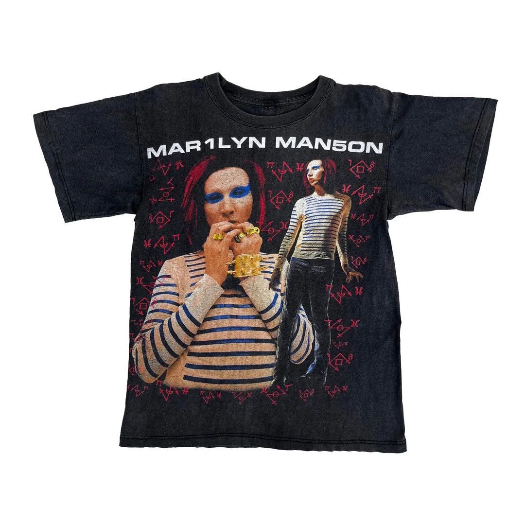 Band Tees × Marilyn Manson × Vintage Marilyn Manson 1998 90s Vintage Mechanical Animals T-Shirt ...