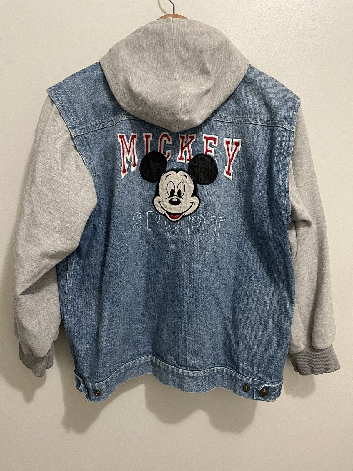 Disney × Mickey Mouse × Vintage Vintage 90s Mickey Sport Denim Jacket ...