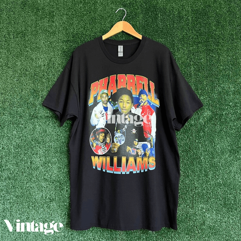 Gildan × Vintage Vintage Style Pharrell Williams Rap T-Shirts | Grailed
