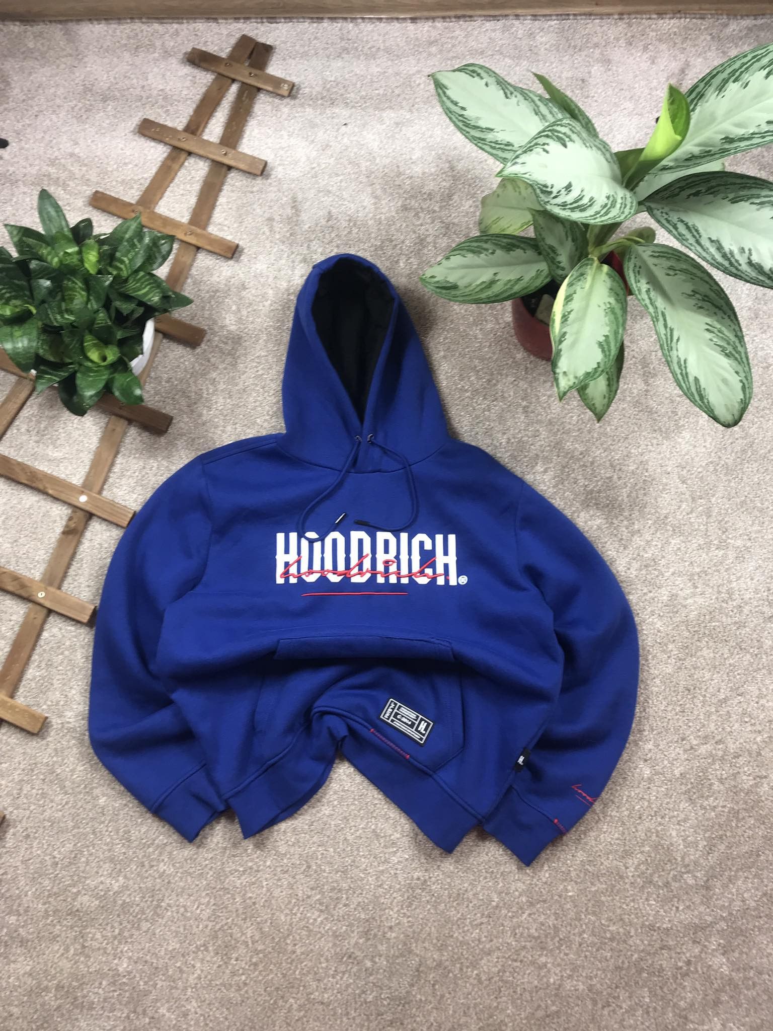 Trapstar London Hoodrich Navy Blue Vintage Basic Drip Drill UK Hoodie ...