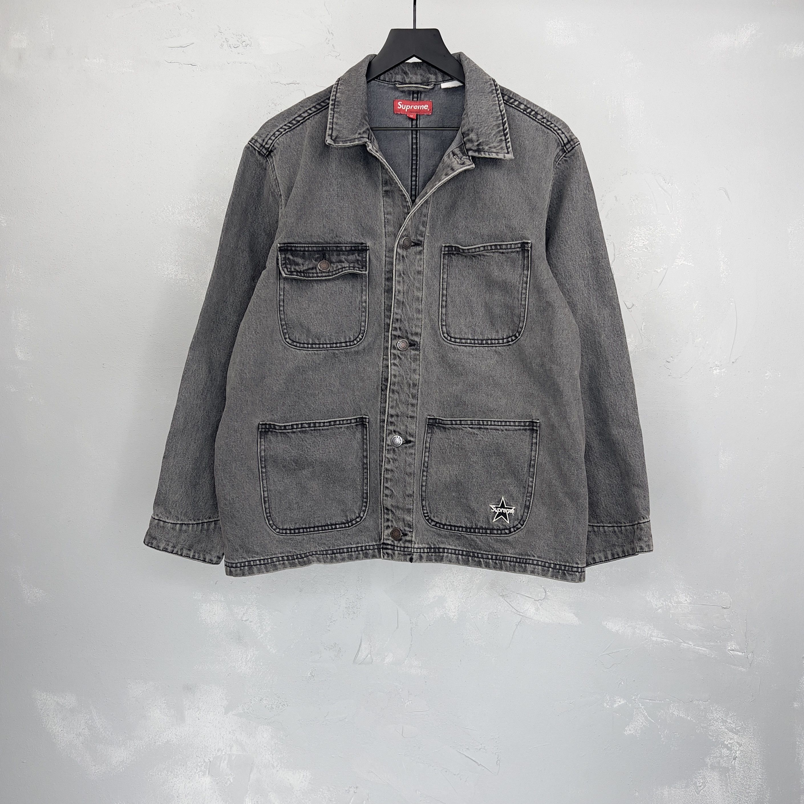 Supreme Supreme Gray Denim Chore Coat | Grailed