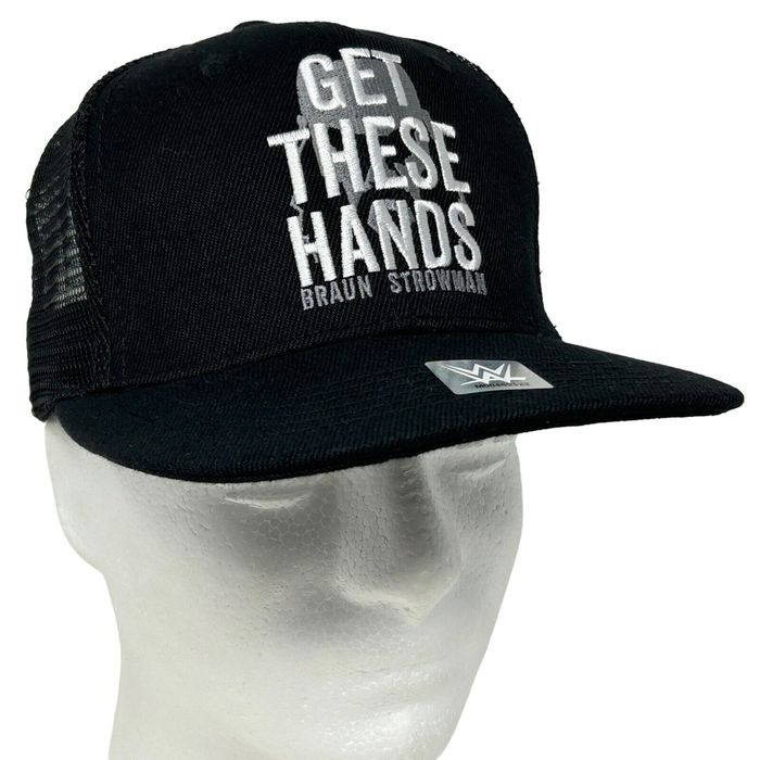Wwe Braun Strowman Get These Hands Trucker Hat Black WWE Raw Cap | Grailed
