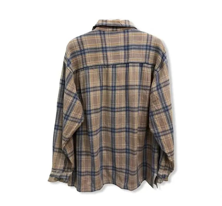 Flannel × Streetwear × Vintage Vintage Work Plant Plaid Tartan Flannel ...