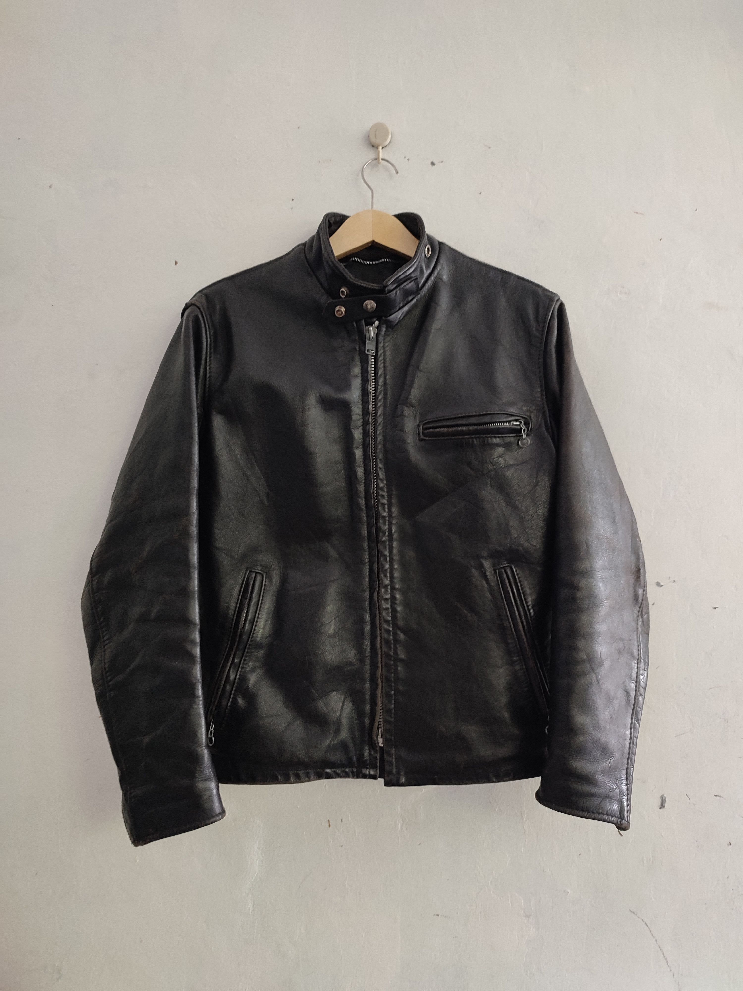 Vintage Schott NYC 641 Steerhide Caferacer Leather Jacket | Grailed